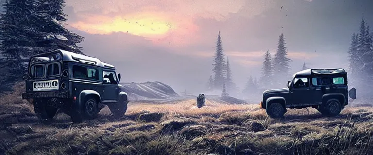 Land Rover Defender 110 (1985), an epic fantasy, | Stable Diffusion ...