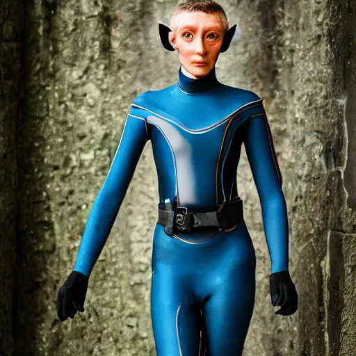 a science fiction elf wearing a wetsuit by jan van | Stable Diffusion ...