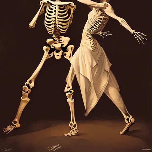 skeletons wearing old rags dancing tango, spotlight, | Stable Diffusion