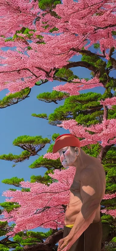a portrait photo of popeye at a sakura tree, side | Stable Diffusion ...