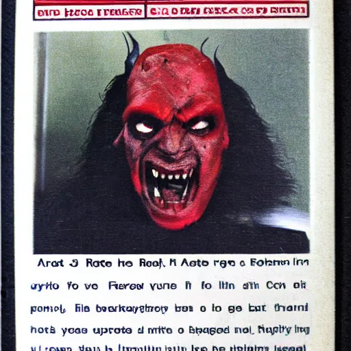 horror red rat-man, face photo vhs | Stable Diffusion | OpenArt