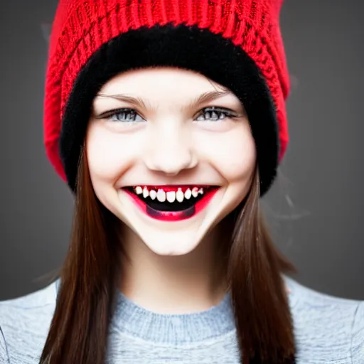 painting of a emo girl with a eerily large smile, | Stable Diffusion ...