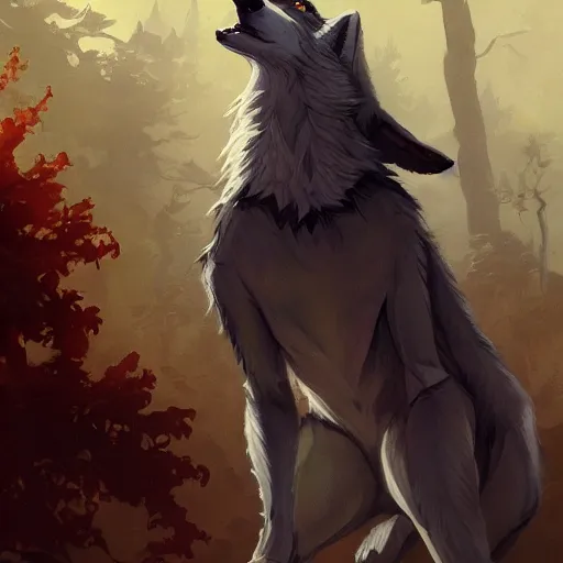an anthropomorphic wolf, artstation hq, stylized, | Stable Diffusion ...