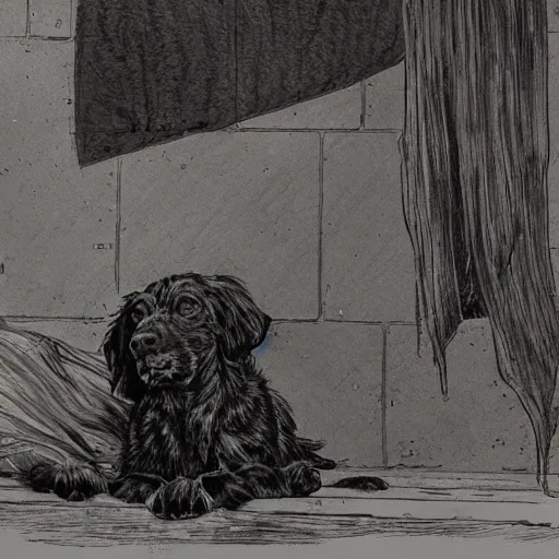 the lonely dog by bernie wrightson | Stable Diffusion | OpenArt