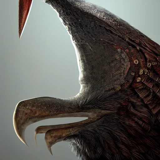 realistic portrait of an axe beak, fantasy book, high | Stable ...