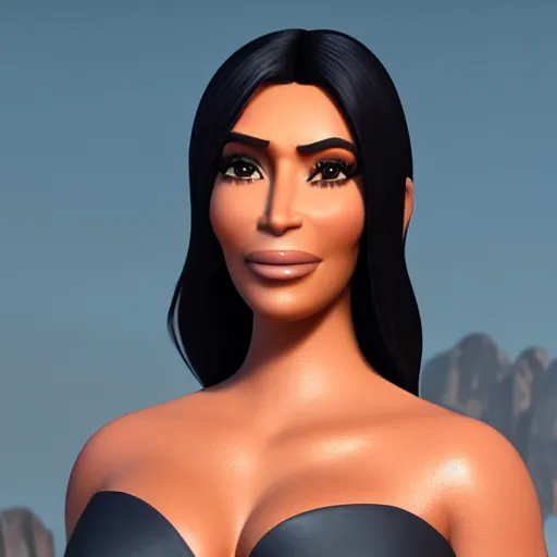 kim kardashian as seen in pixar animated movie 4k | Stable Diffusion