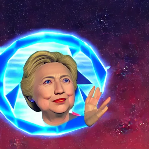 low polygon 3 d model of hillary clinton's face in a | Stable Diffusion ...