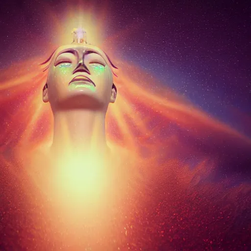 digital painting Universe's celestial God is crying in | Stable ...