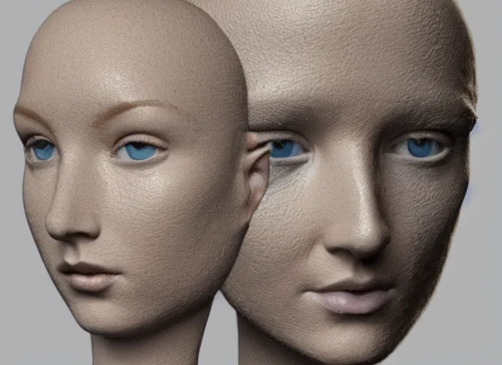 people made of plastic and clay 3 d portrait face, | Stable Diffusion ...