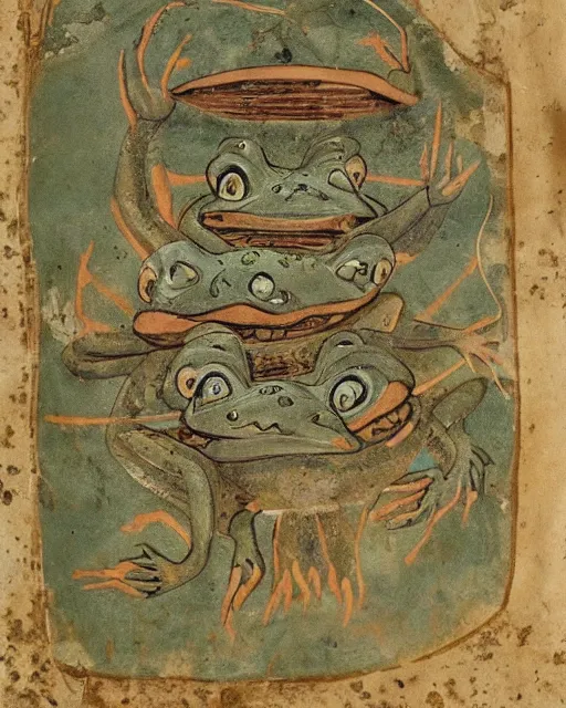 an ancient manuscript depicting a summoning spell for | Stable ...