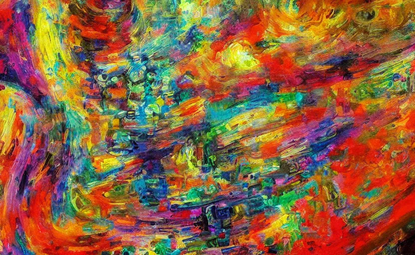 abstract impressionistic painting of procrastination, | Stable ...