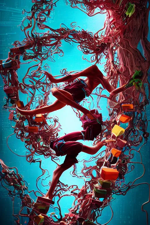 epic 3 d abstract 🇵🇷 laptop hacker, spinning hands | Stable Diffusion ...