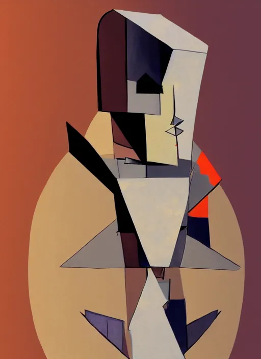 A sad cubist young man in the Halls of Space; concept | Stable ...