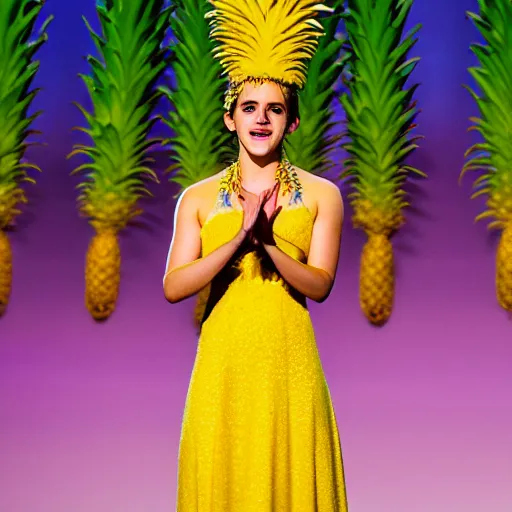 emma watson as a pineapple on stage at a beauty pagent | Stable ...