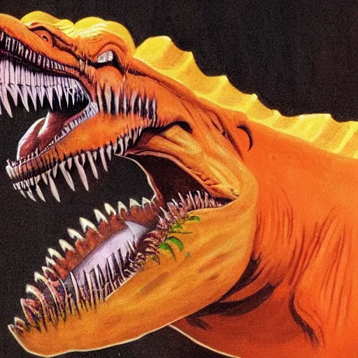 donald trump's head on a rampaging tyrannasaurus rex | Stable Diffusion ...