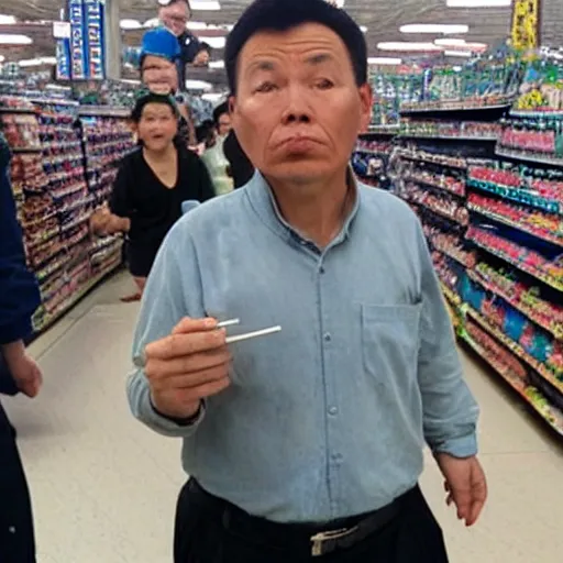 my chinese uncle smoking a cigarette at the Walmart | Stable Diffusion ...