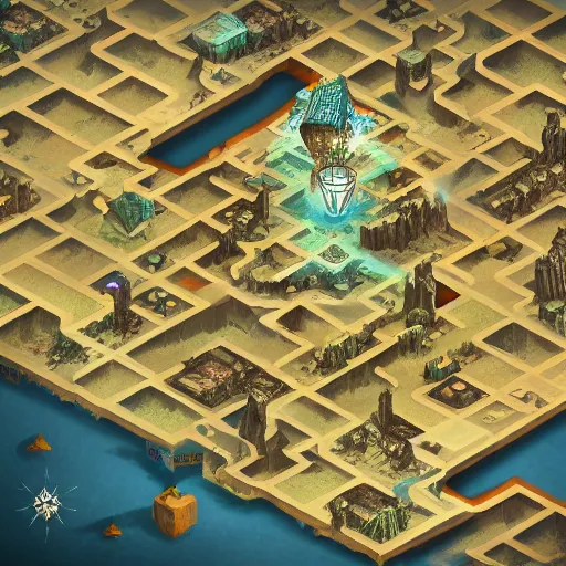 isometric rpg map of a surreal world, fantasy, video | Stable Diffusion ...