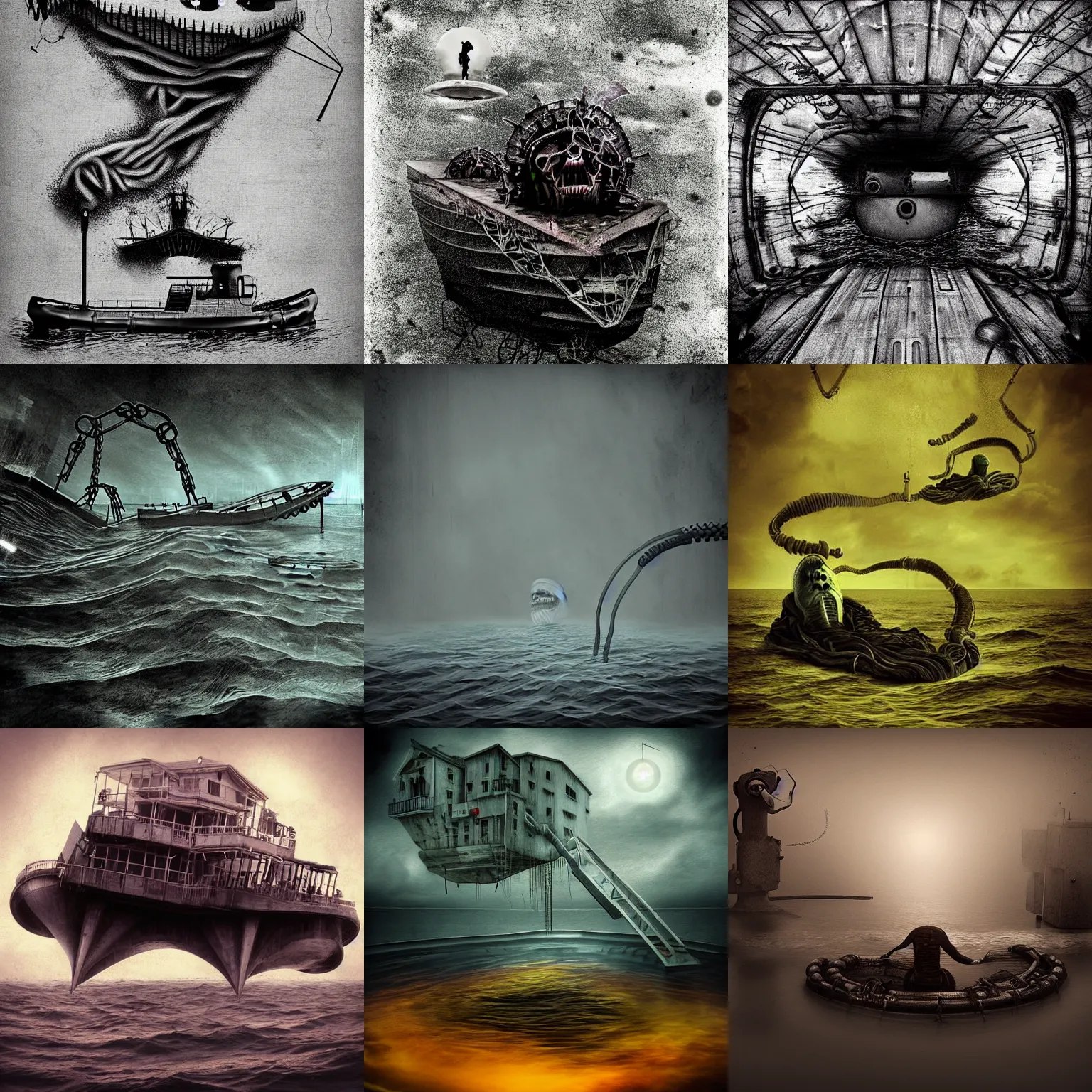 submechanophobia. surreal creepy digital art, dark | Stable Diffusion ...