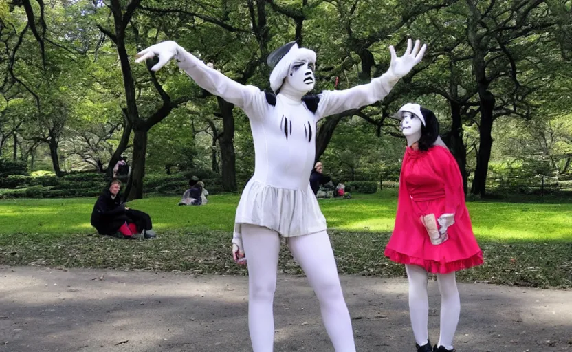 mime in central park looking disapprovingly in your | Stable Diffusion ...