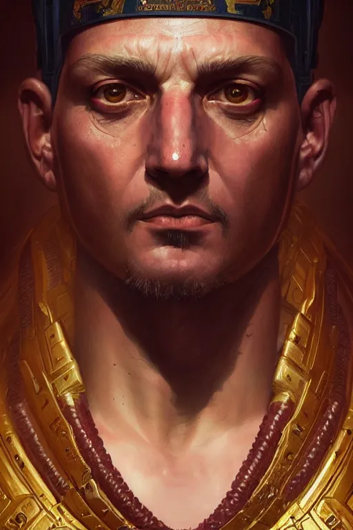 roman emperor in cyberpunk style, realistic portrait, | Stable ...