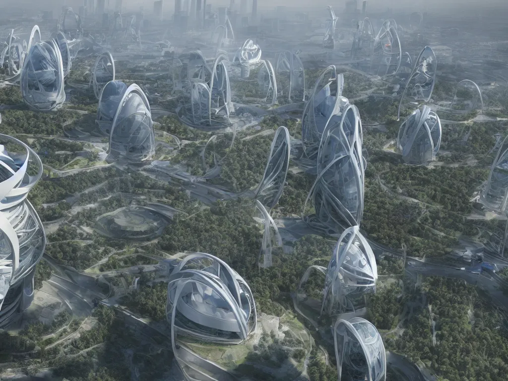 a beautiful view of an eco - friendly arcology, | Stable Diffusion ...