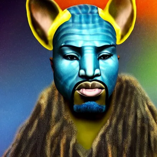 kanye west as a na'vi from avatar on pandora vibrant, | Stable ...