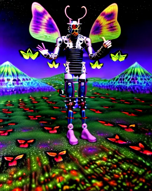3 d render of cyborg demon jester standing in | Stable Diffusion | OpenArt