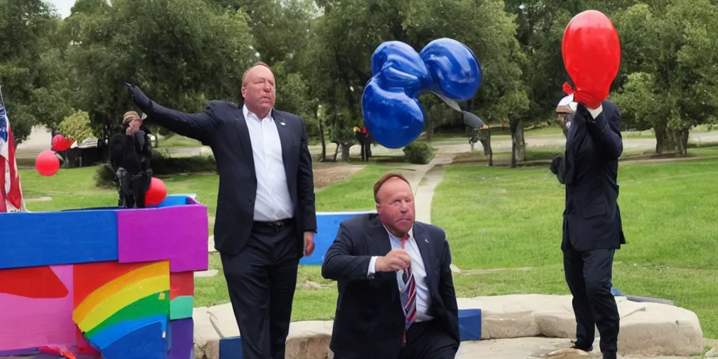 Alex Jones watching Obama pour rainbows into the water | Stable ...