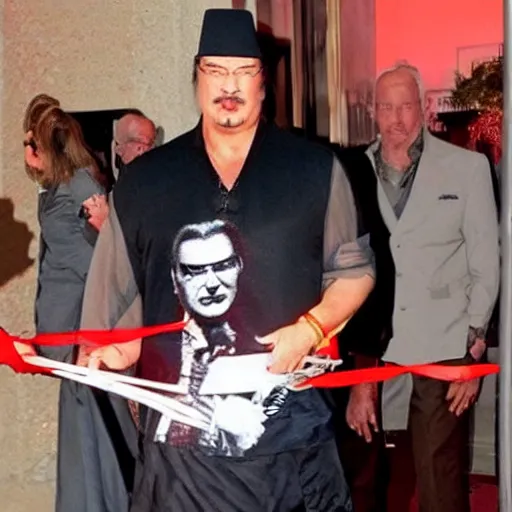 steven seagal full body at restaurant opening | Stable Diffusion