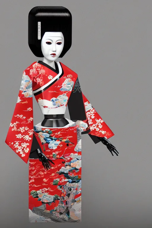 full body portrait of a Japanese robot geisha with | Stable Diffusion ...