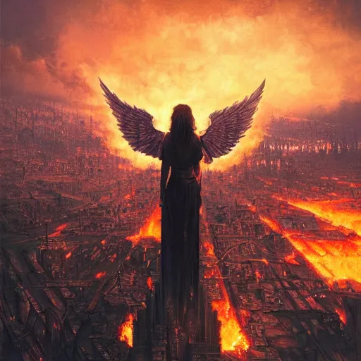 a bird's - eye view of a terrifying angel looking down | Stable ...