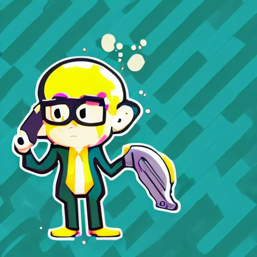 splatoon inkling in a suit, sticker, smooth, | Stable Diffusion | OpenArt
