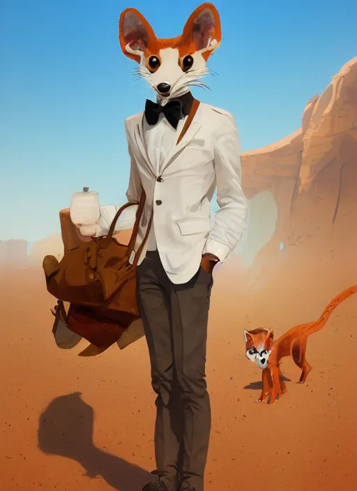 Character portrait of a happy furry anthro stoat | Stable Diffusion ...