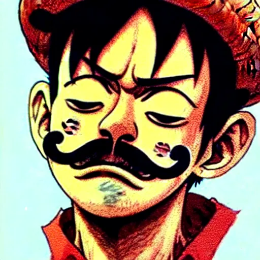 luffy with [ mustache ] by kim jung gi | Stable Diffusion | OpenArt