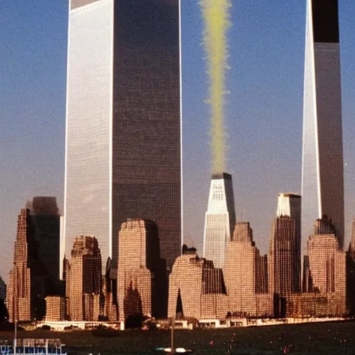 twin towers 9/11 with confetti explosion | Stable Diffusion | OpenArt