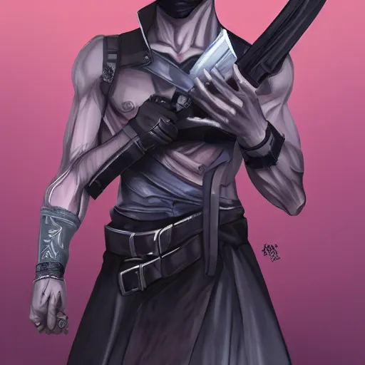 an edgy teen assassin, male, muscular, slim build | Stable Diffusion ...