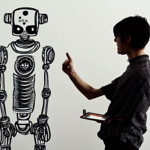 Artist screaming at a robot | Stable Diffusion | OpenArt