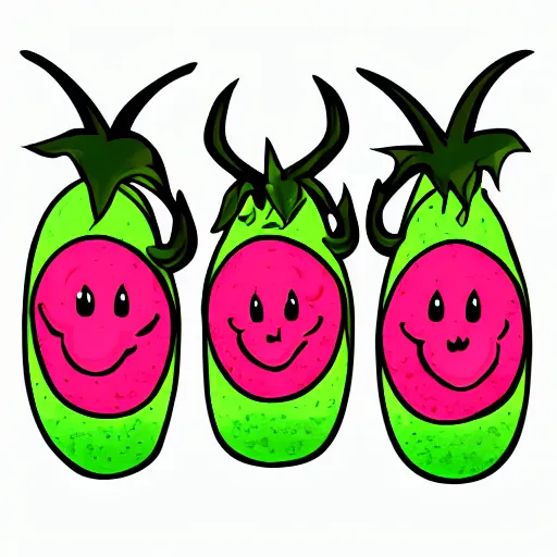 a logo picturing three little melons, with differing | Stable Diffusion ...