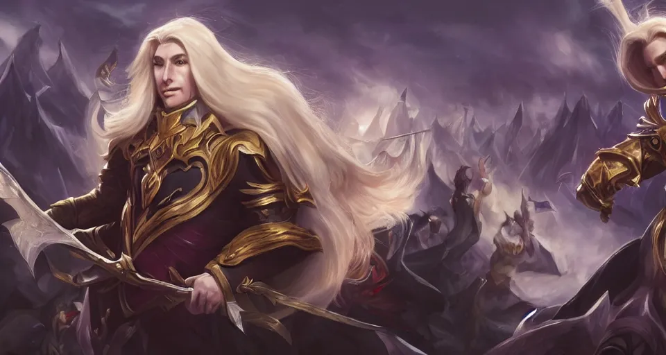 Grand General Swain with beautiful long blond hair | Stable Diffusion ...