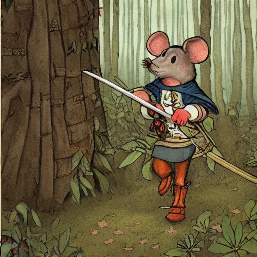 an adventurous anthropomorphic mouse wearing medieval | Stable ...
