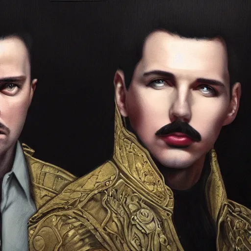 wide - angle shot of egor letov and freddy mercury, | Stable Diffusion | OpenArt