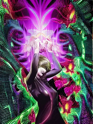 a dream divided by zero : : orchids, fiber - optics, | Stable Diffusion