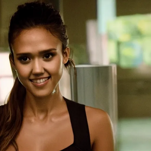 a film still of jessica alba in the mafu cage | Stable Diffusion