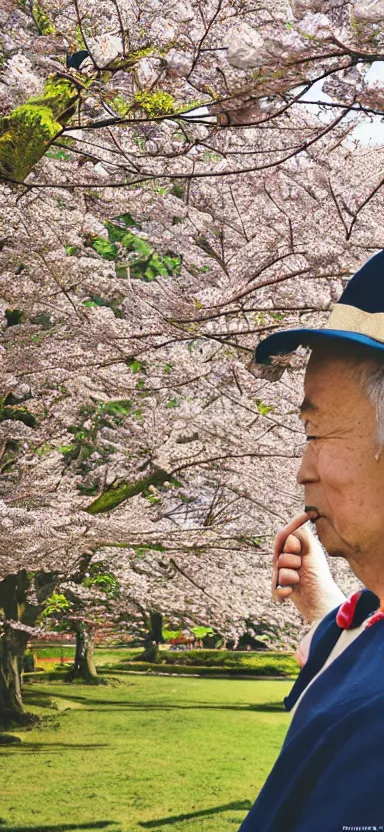 a portrait photo of popeye at a sakura tree, side | Stable Diffusion ...