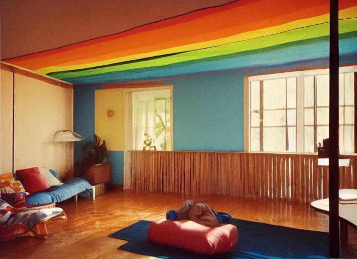 realistic documentary interior photo, of a rainbow | Stable Diffusion ...