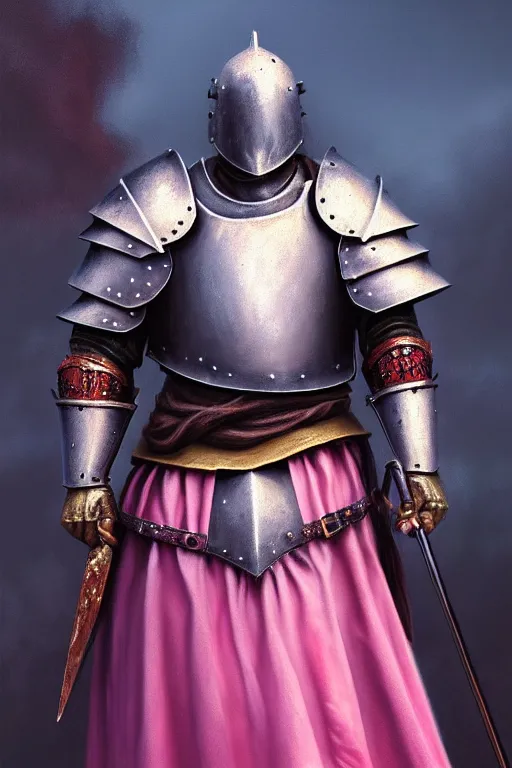 a matte oil painting of a knight in full iron plate | Stable Diffusion ...