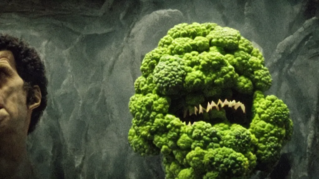 giant monster made of broccoli and sharp teeth eating | Stable ...