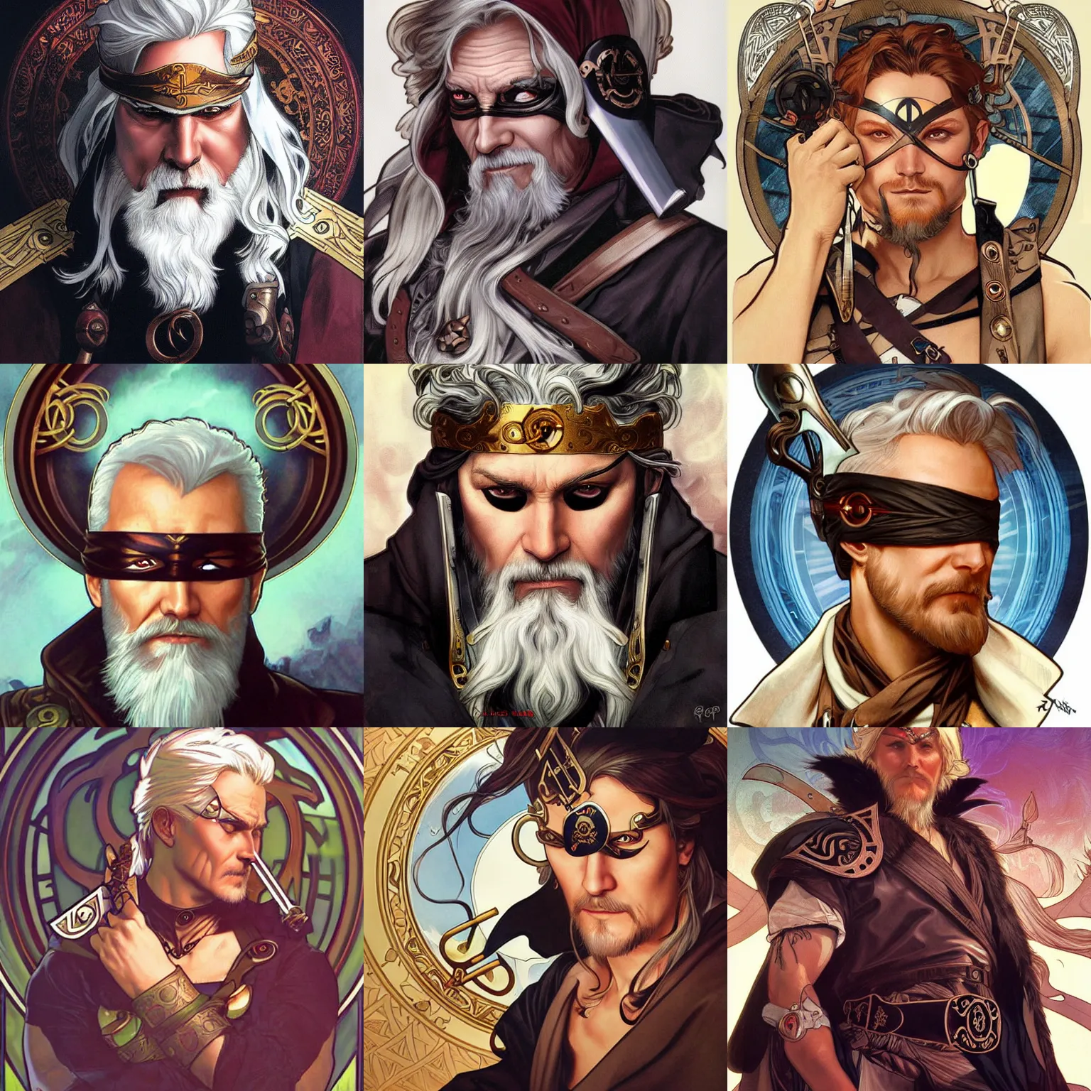 Odin with eye patch by Artgerm and Alphonse Mucha | Stable Diffusion ...