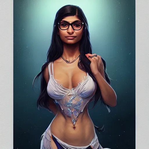mia khalifa, intricate, highly detailed, digital | Stable Diffusion