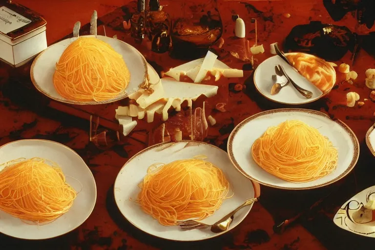 fractal pasta and cheese aspic, cookbook photo, in 1 9 | Stable ...